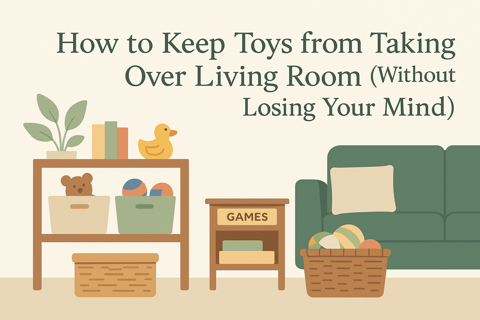 How to Keep Toys from Taking Over Your Living Room – Simplicity Home Living