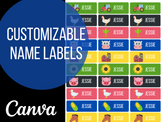 Kid's Name Labels | Printable Canva Name Labels Template – Simplicity ...