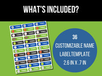 Kid's Name Labels | Printable Canva Name Labels Template – Simplicity ...