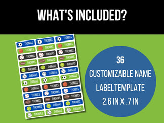 Kid's Name Labels | Printable Canva Name Labels Template – Simplicity ...