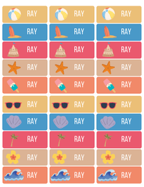 Kid's Name Labels | Printable Canva Name Labels Template – Simplicity ...