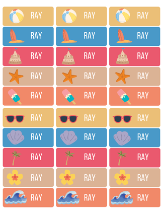 Kid's Name Labels | Printable Canva Name Labels Template – Simplicity ...