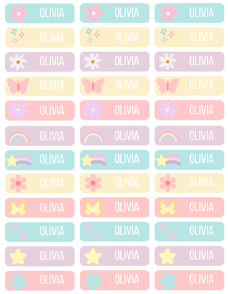 Kid's Name Labels | Printable Canva Name Labels Template – Simplicity ...