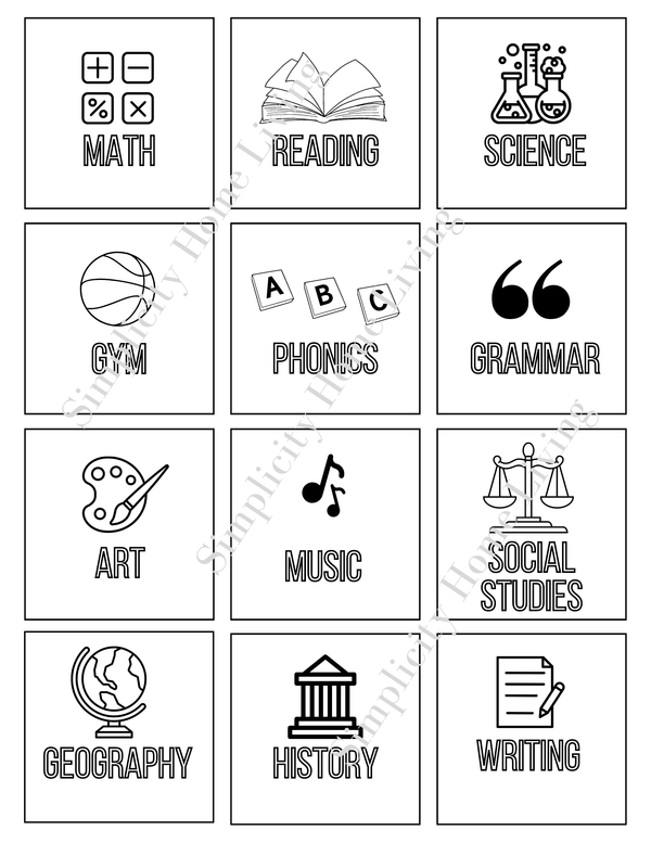 Printable Classroom Supply Labels – Simplicity Home Living