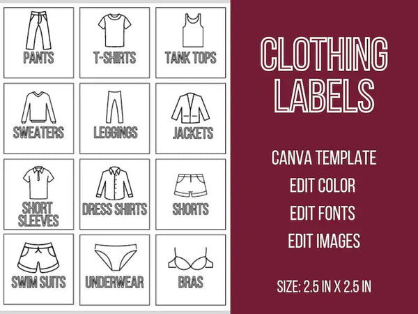 Printable Kids Clothing Labels | Digital Download – Simplicity Home Living
